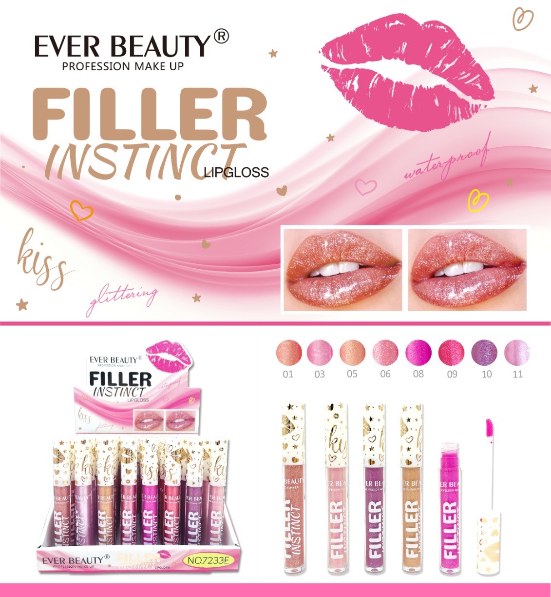 Waterproof Filler Instinct Lipgloss - Ever Beauty Cosmetics